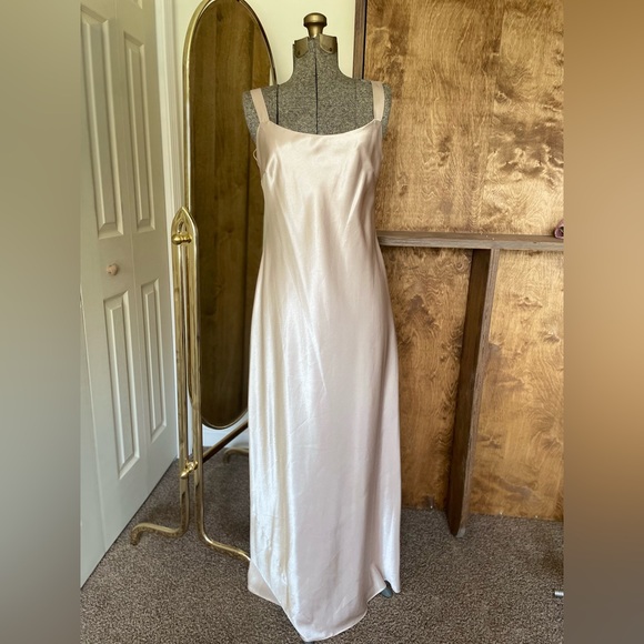 Cache | Dresses | Vintage Cache Satin Slip Dress Shimmering Satin ...